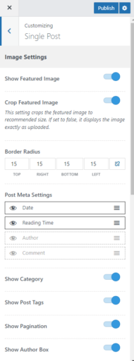 Single Post Setting - Coachify Theme