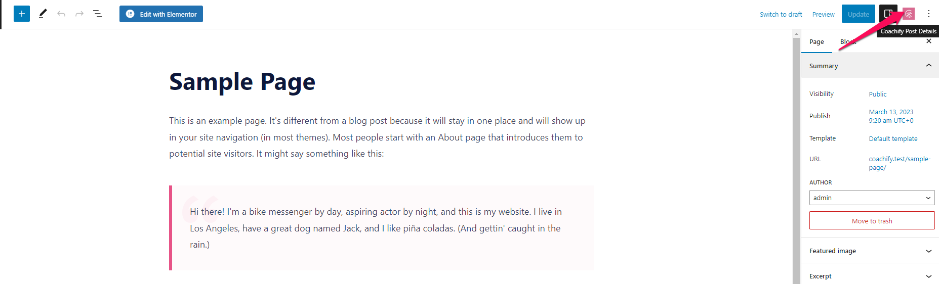 Layouts Settings - Coachify Theme