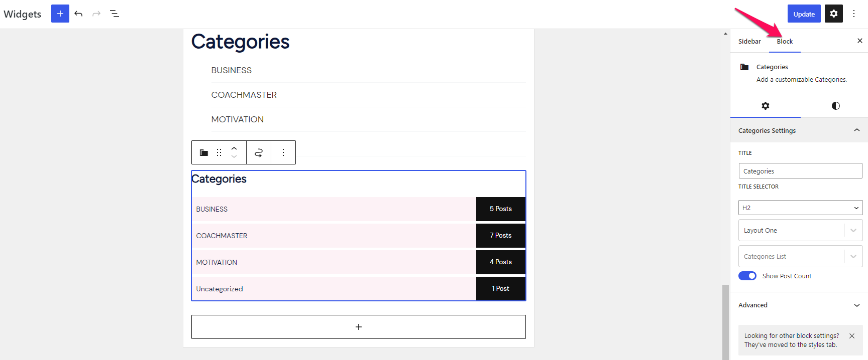 Categories - Coachify Theme