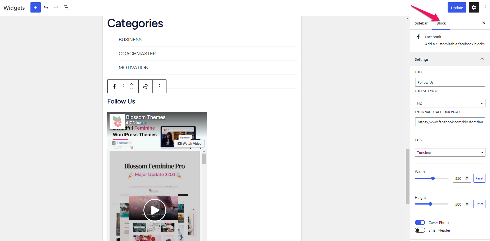 Facebook - Coachify Theme