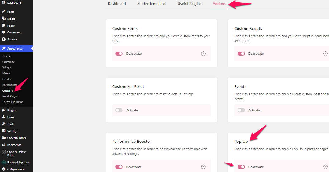 Pop Up - Coachify Theme