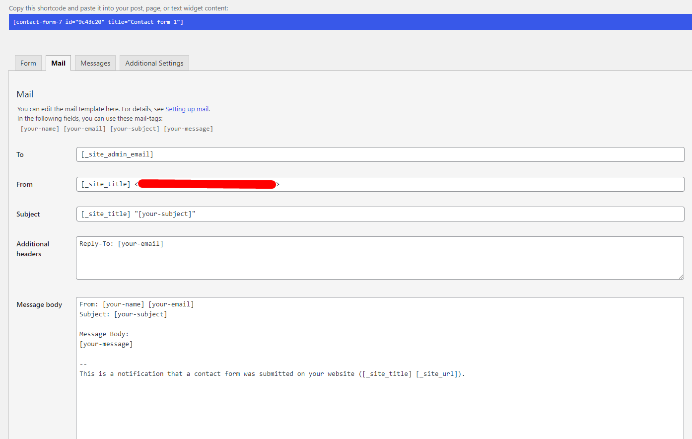 How to configure Mail settings in Contact Form 7? - Coachify Theme